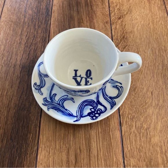 Anthropologie | Dining | Ruan Hoffman Tea Cup And Saucer | Poshmark